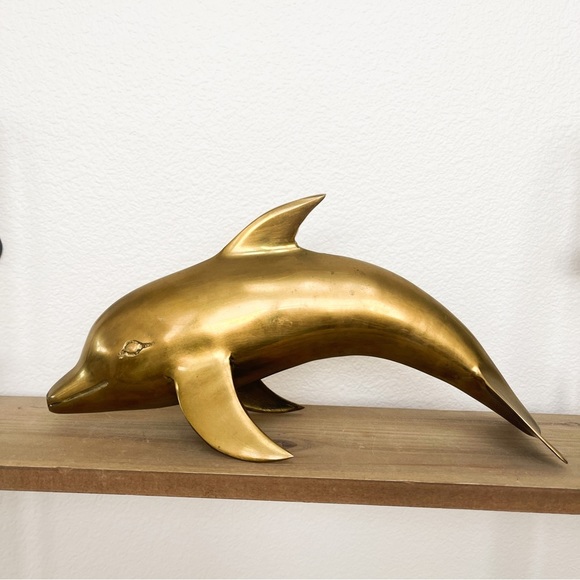 Vintage | Accents | Vintage Brass Dolphin Large | Poshmark